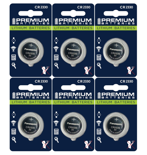 Panasonic Premium Batteries CR2330 Battery 3V Lithium Coin Cell (6 ...