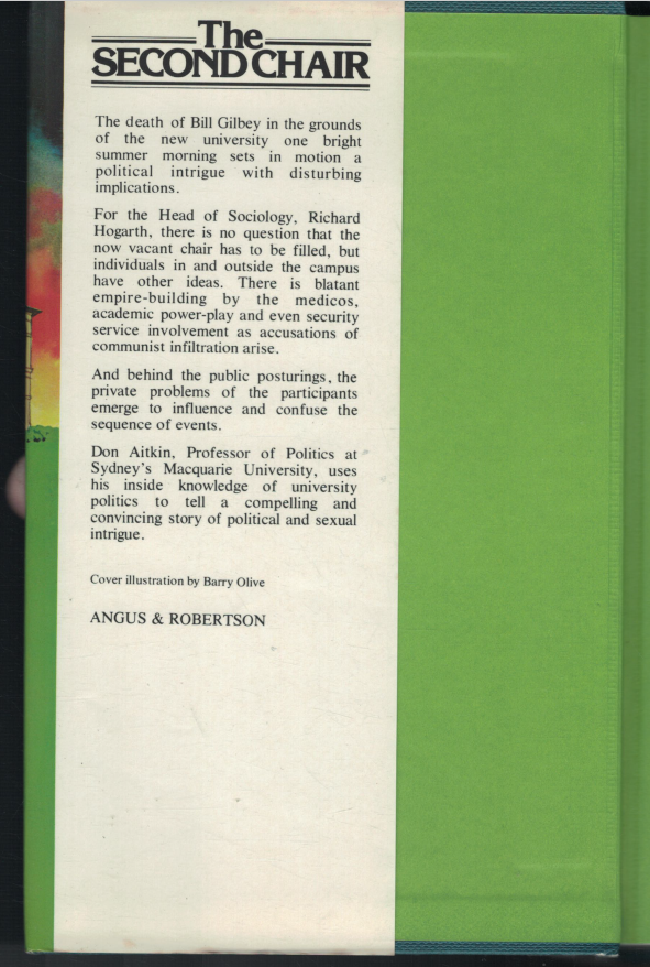 Second Chair - A Novel ; by Don Aitken - First Edition Hardcover Book ...