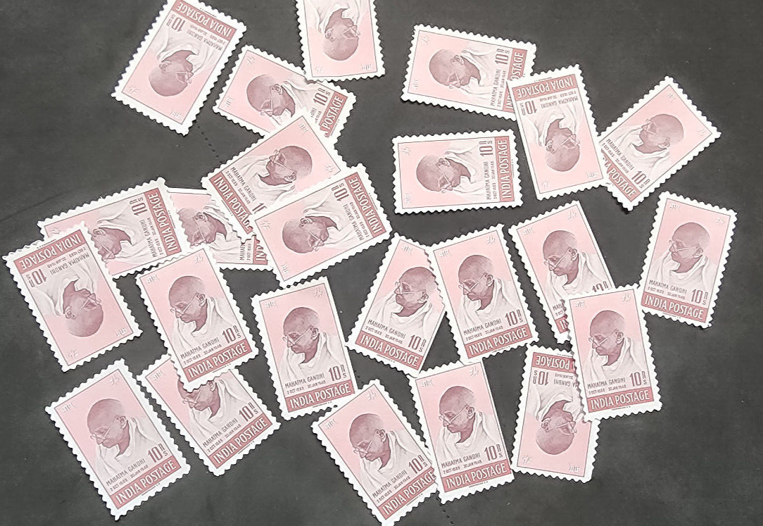 5 pcs Indian India 10 Rupee Mahatma Gandhi postage stamp Fake Forgery ...