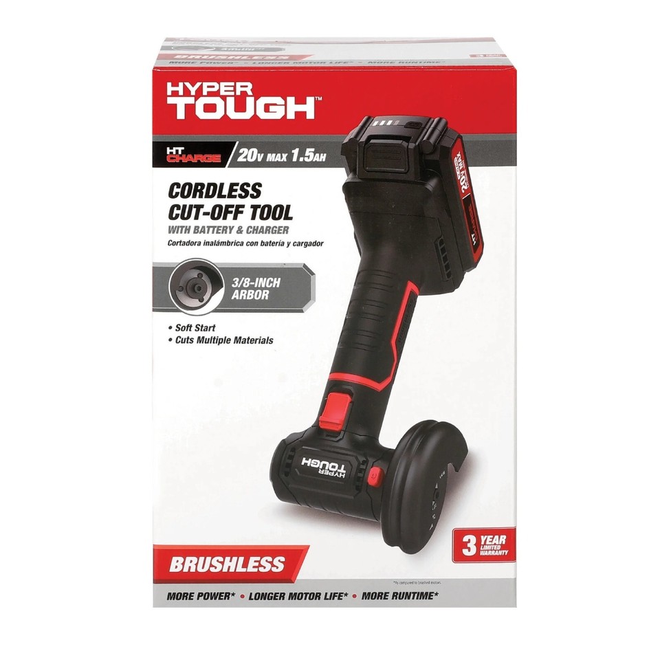 Hyper Tough 20V Max Brushless Cordless Cut-Off Tool with 1.5Ah Lithium ...