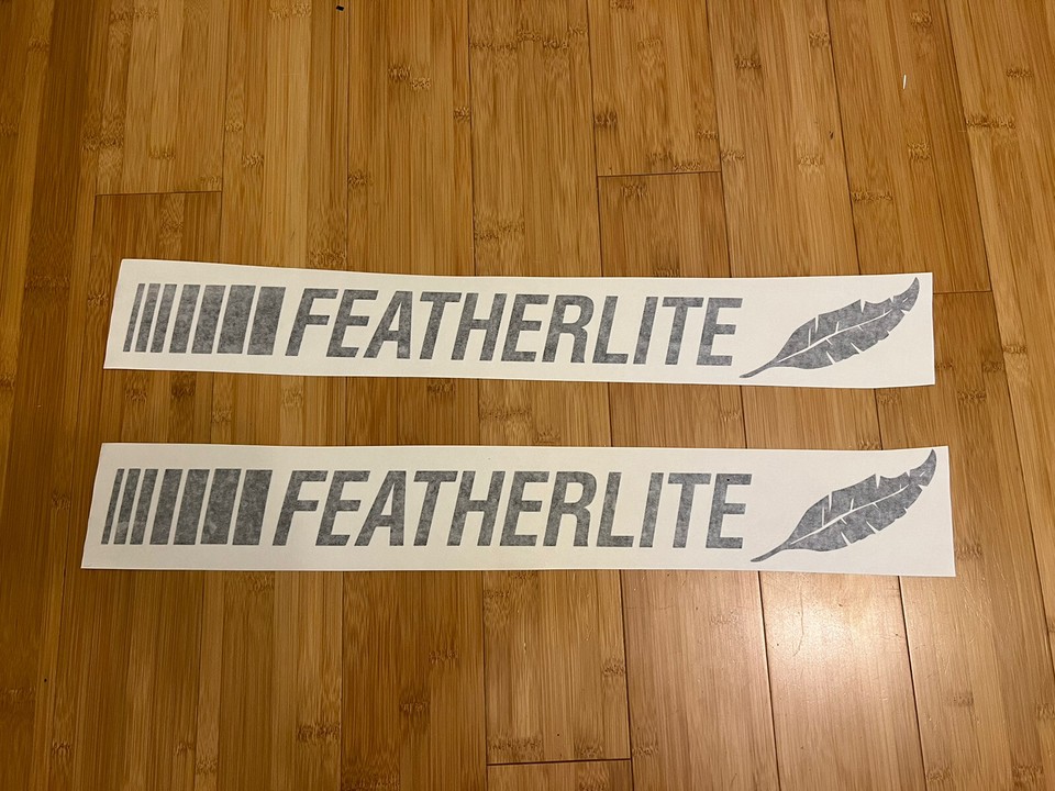 Featherlite Aluminum Trailer Decals (Set 2) Black 18” Replacement ...