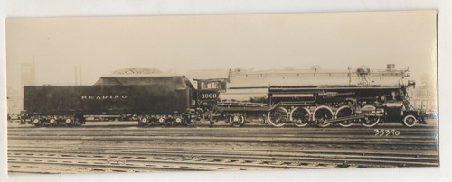 Reading Railroad 2-10-2 Santa Fe Locomotive 3000 In Profile Photograph ...