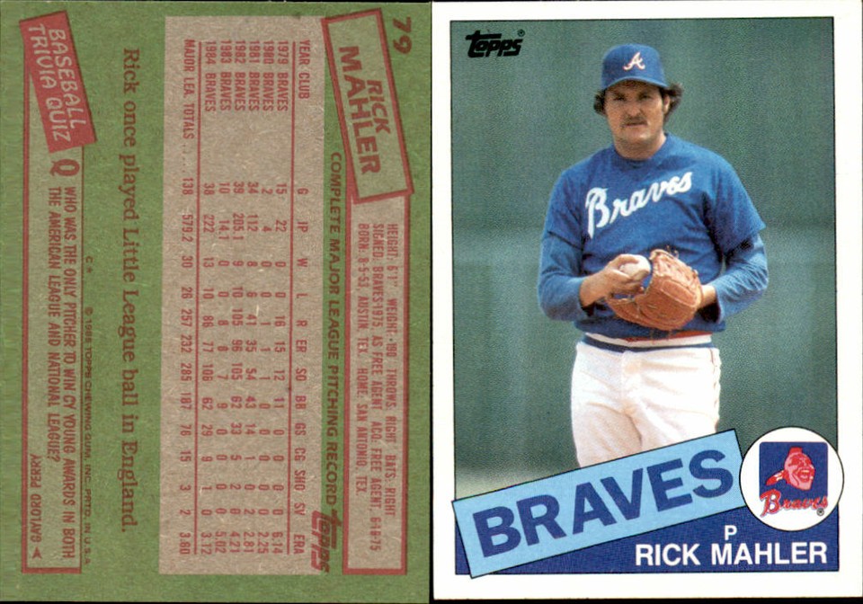 1985 Topps Baseball Cards Complete Your Set U-Pick #'s 1-200 NM/MINT | eBay