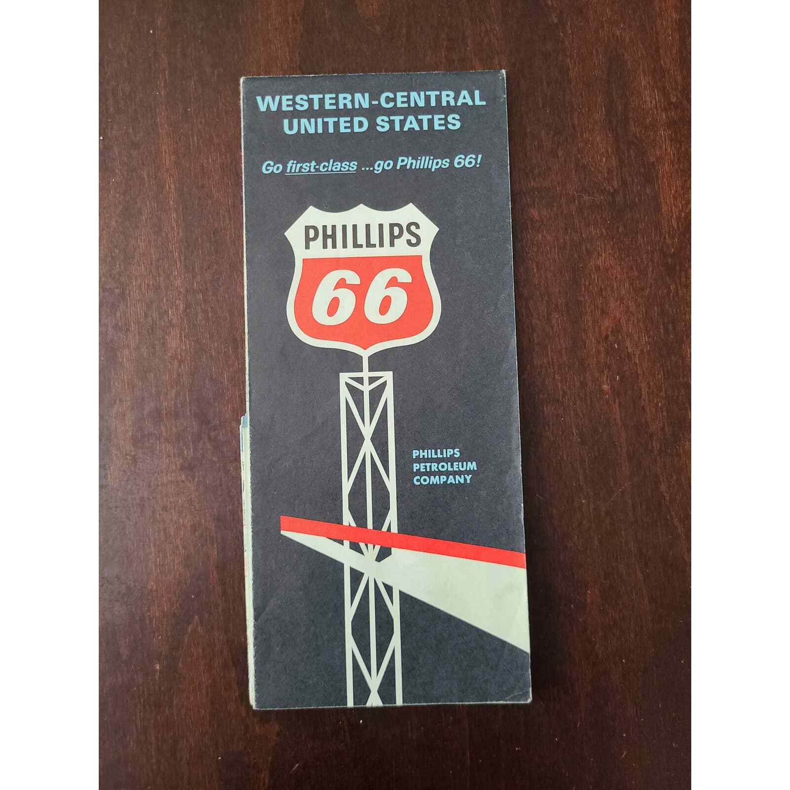 Western Central United States Road Map Courtesy of Phillips 66 1965 ...