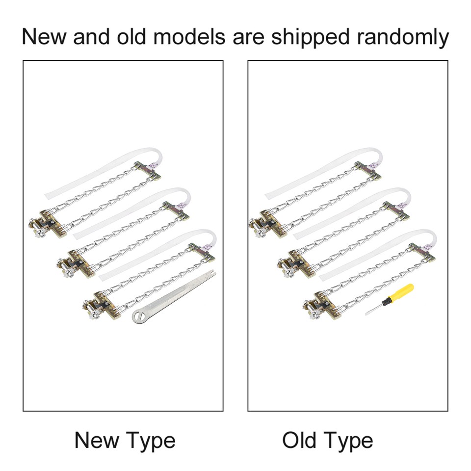 3x 205-225mm Tire Anti-Skid Anti-Snow Steel Chains Car Skid Belt Mud ...