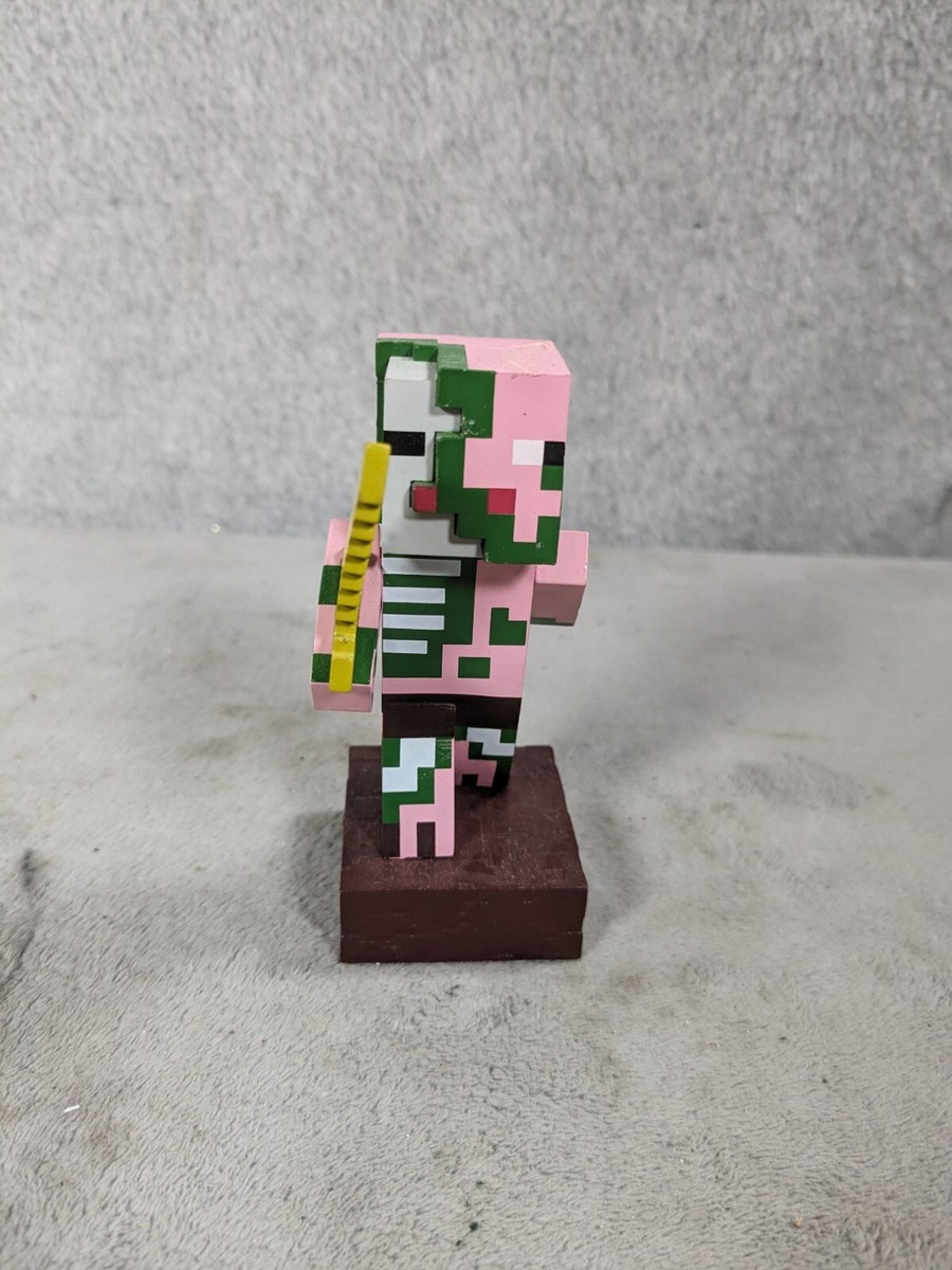 Minecraft Zombie Pigman Statue 9" Minecraft Pig Piglet Zombie Action