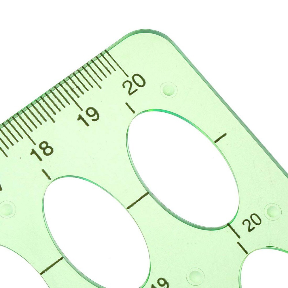Oval Style Geometry Ruler Green Measuring Ruler 808064150316 | eBay