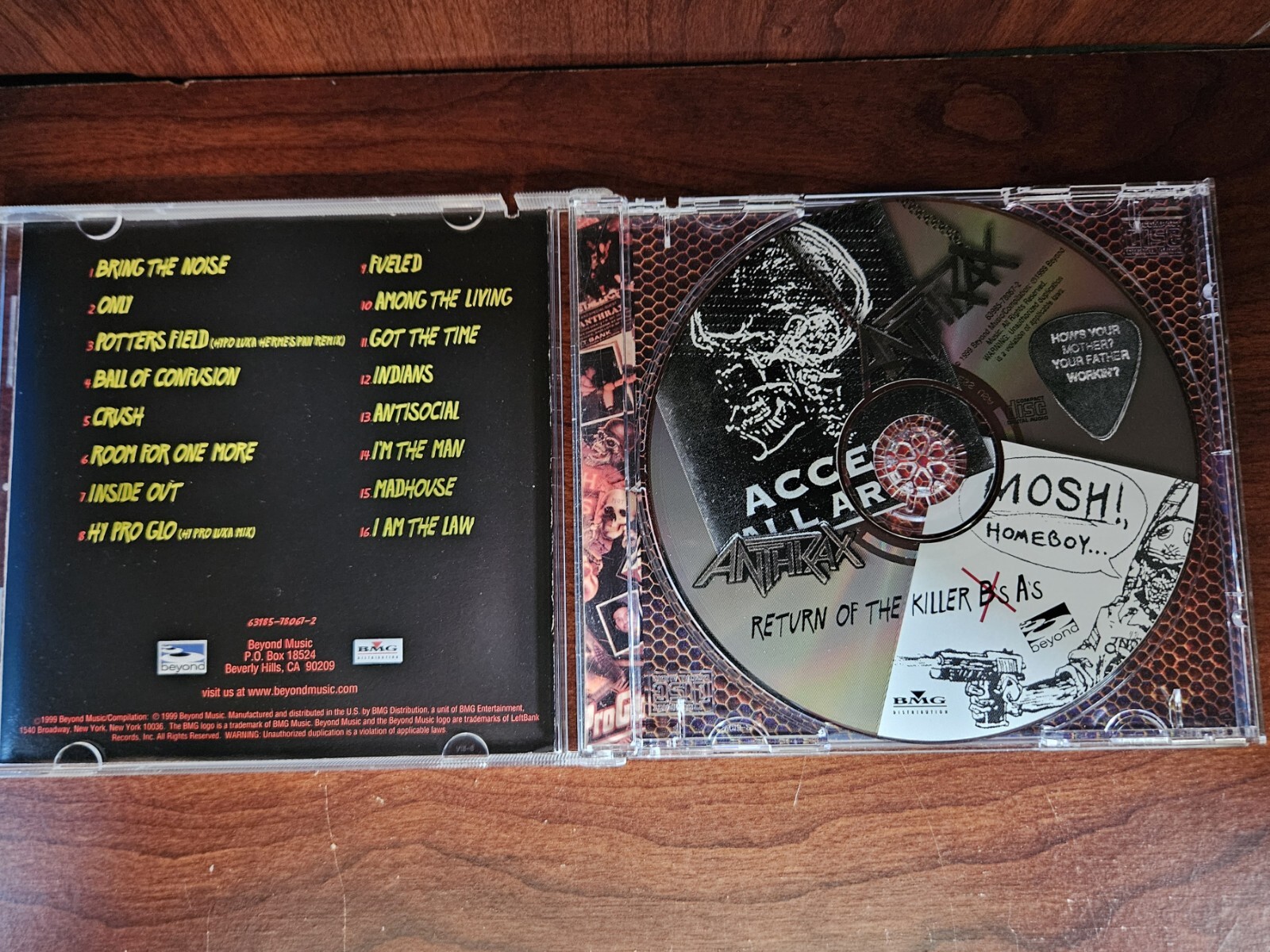 Anthrax CD Return of the Killer A's: The Best of Anthrax | eBay