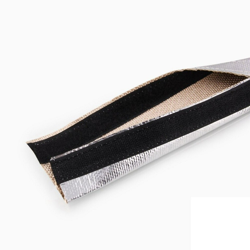 2000° Metallic Heat Shield Sleeve Insulated Wire Hose Cover Wrap Loom ...