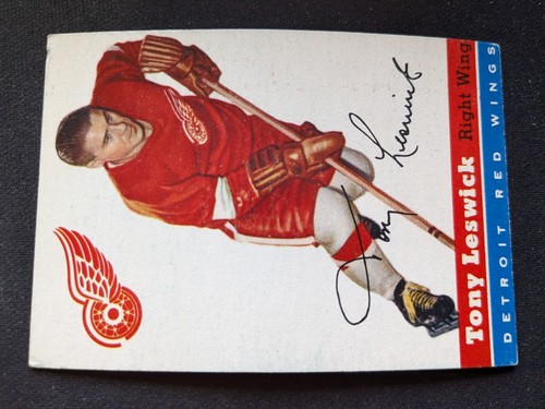 1954-55 Topps Hockey Card # 45 Tony Leswick - Detroit Red Wings (VG/EX ...