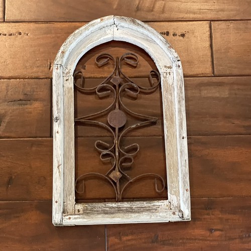 Rustic Wood Metal Window Frame, Architectural Farmhouse Decor Salvage ...