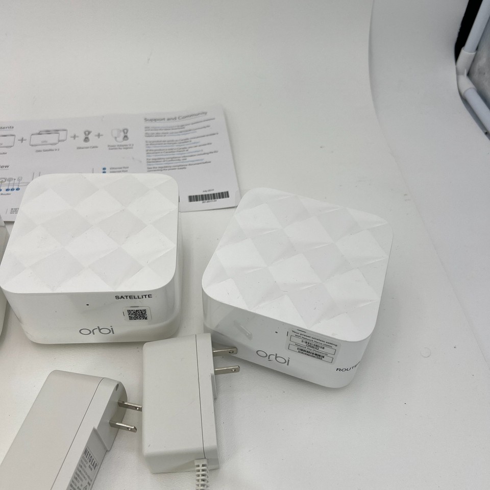Netgear Orbi RBR10 Home Mesh Wireless 1 Wifi Router & 2 RBS10 ...