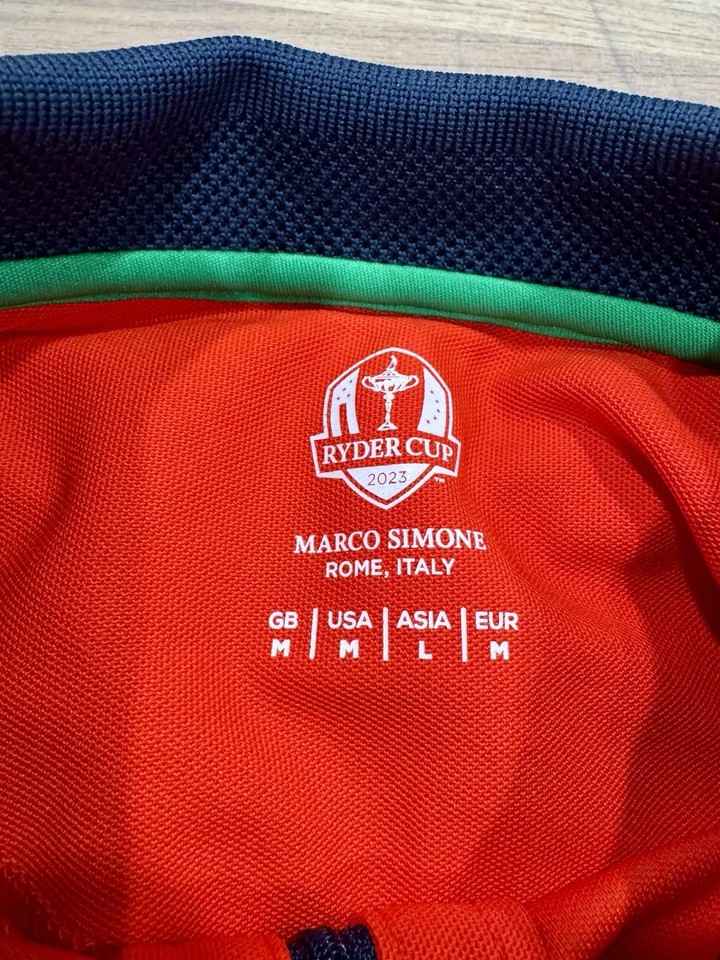 2023 Ryder Cup Golf Polo Shirt Men's M Marco Simone Rome Italy Red NWT ...