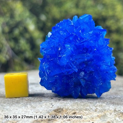 Chalcanthite crystal - lab-grown blue copper sulfate - poland - genuine ...