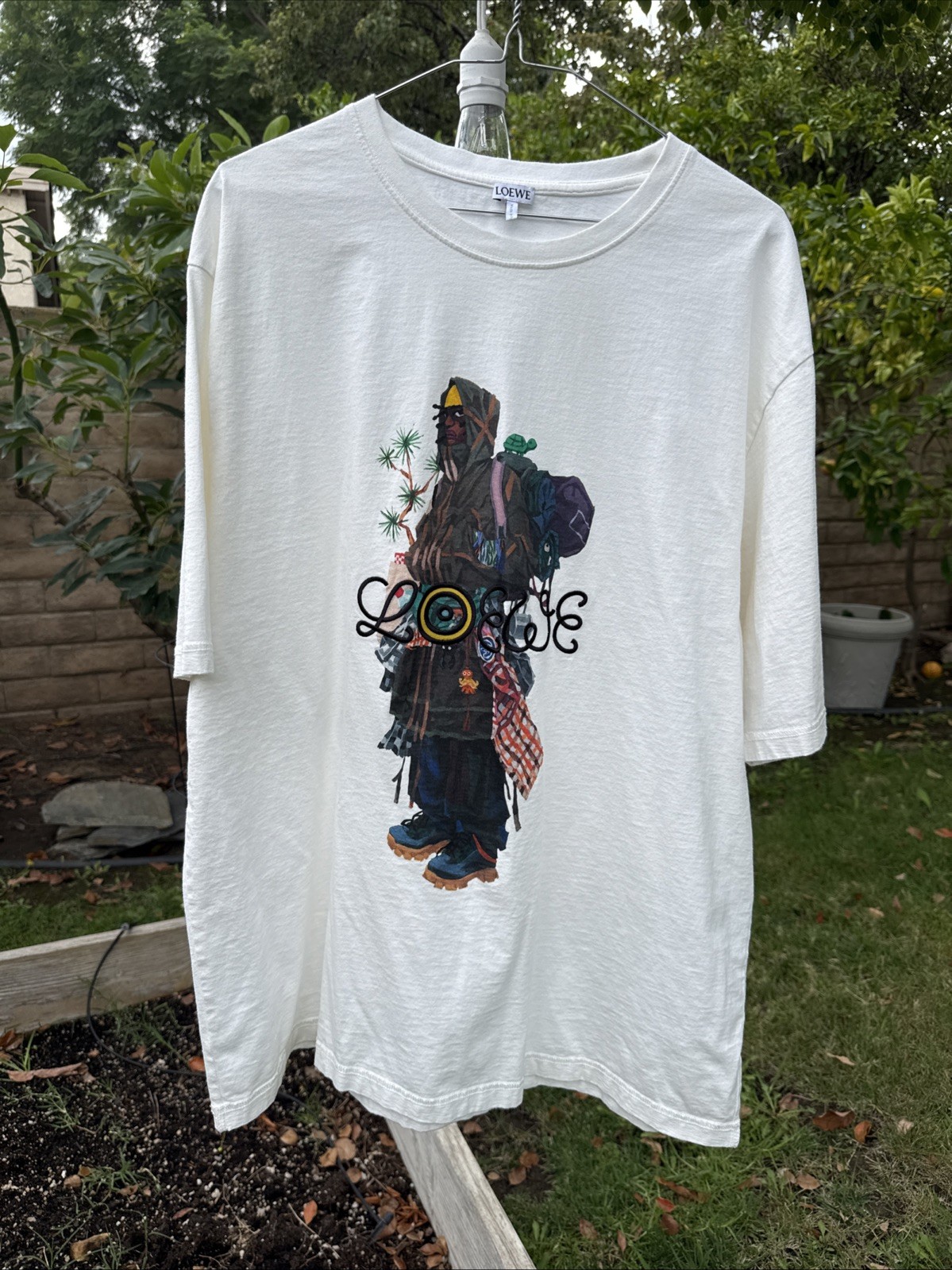 LOEWE ELN x Gang Box Print Graphic Embroidered Tee T-Shirt Mens Sz XL ...