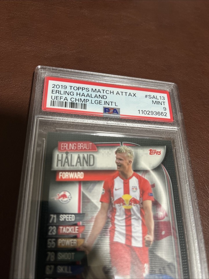 2019 TOPPS MATCH ATTAX Erling Haaland ROOKIE RC Haland #SAL13 ⚽️ PSA 9 ...