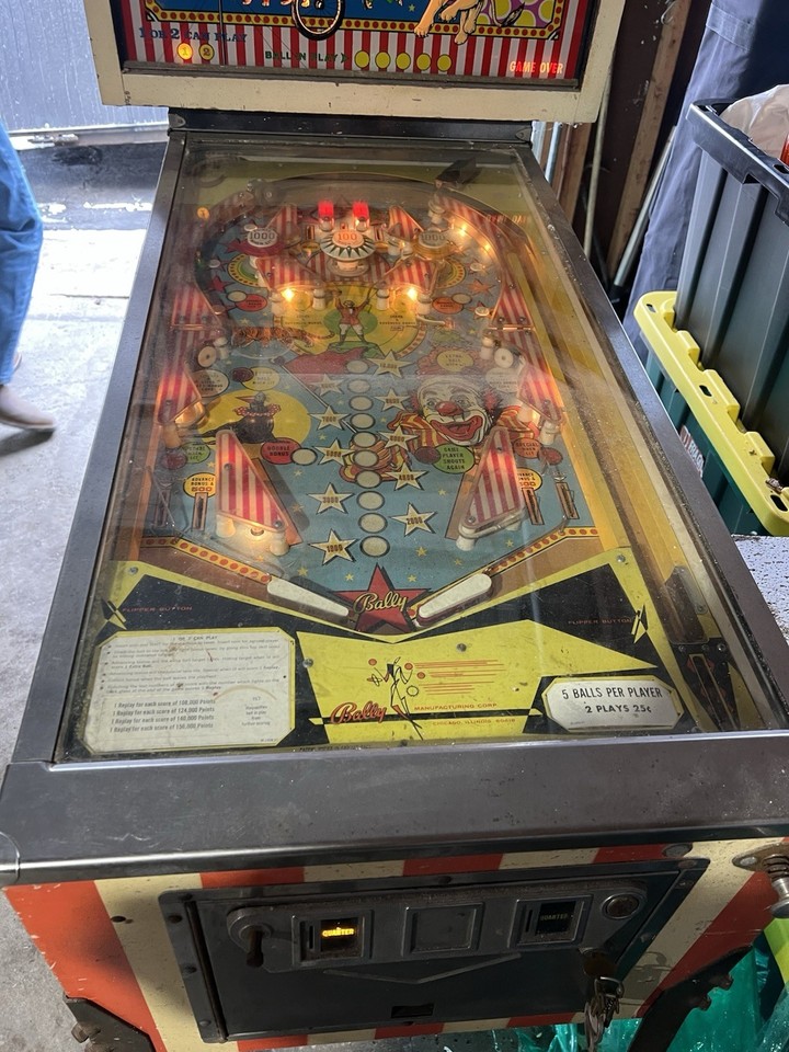 Vintage Bally The Big Show Pinball Machine Circus Powers On Lights Up ...