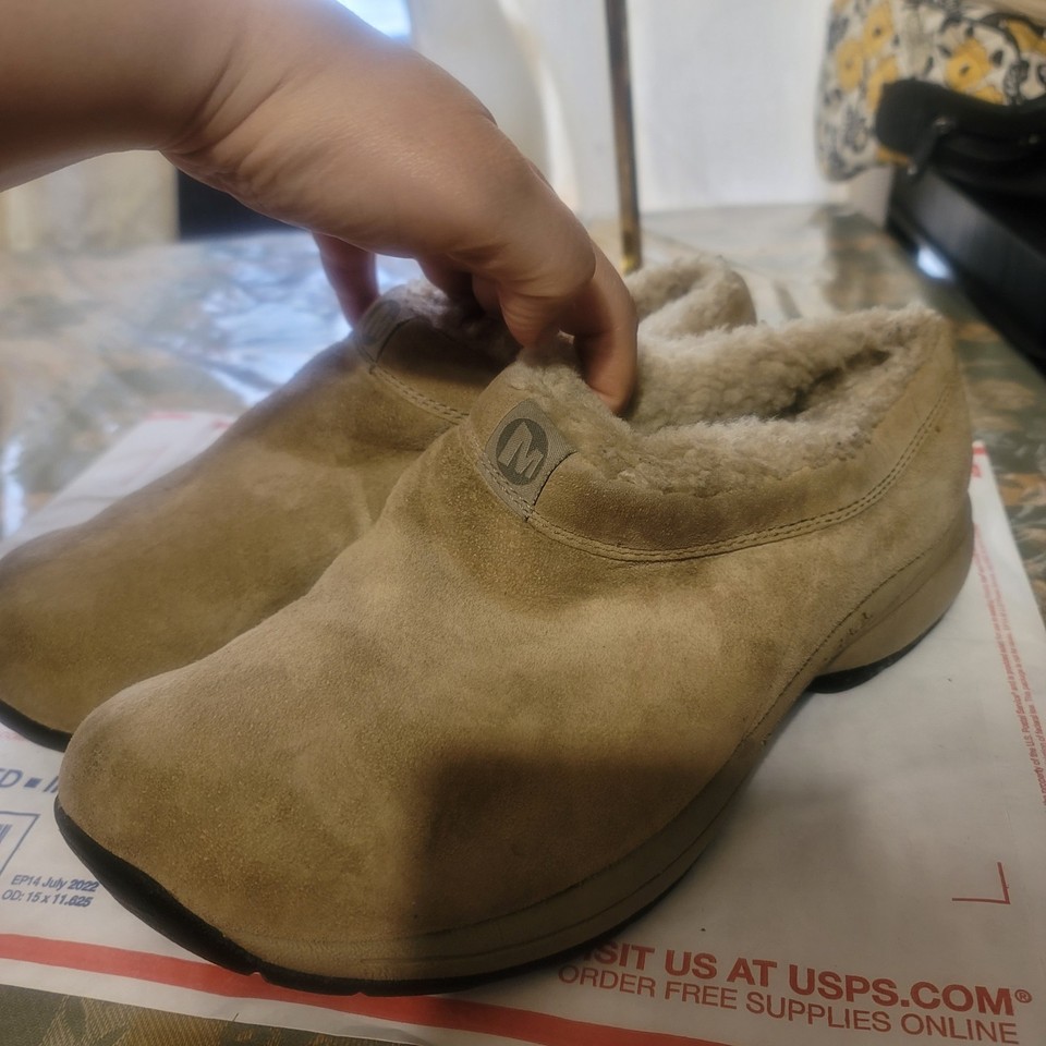 Merrell Womens Primo Chill Slide Suede Sheepskin Lining Size 10 in ...