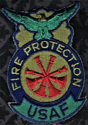 USAF USA Air Force Fire Protection Patch Subdued 1996 Military Surplus ...