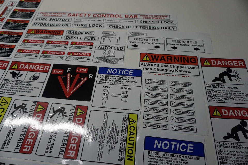 Morbark Wood Chipper Safety Decal Sticker Kit, UV laminated | eBay