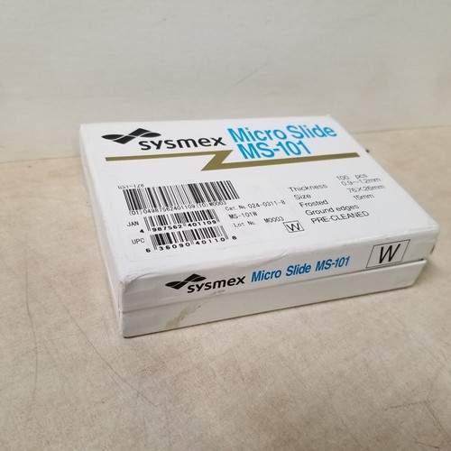 Lot Of 100 Sysmex Micro Slide MS-101 Thick 0.9-1.2mm 76 X 26mm 15mm Pre ...