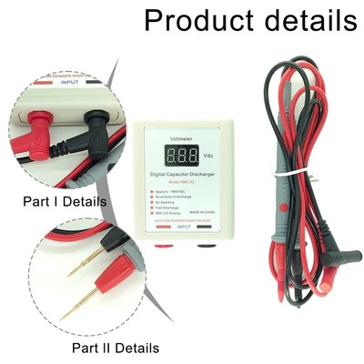 800V Digital Capacitor Discharge Tool with DC Voltmeter for Electronics ...