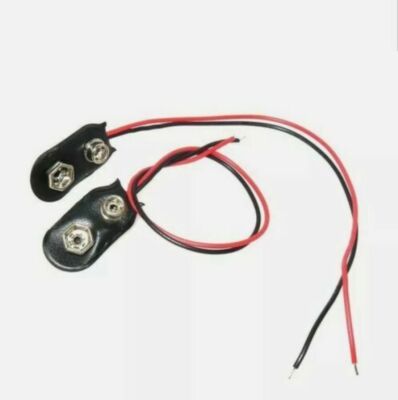 9 V (9 Volt) Battery Connector Clip On Plug-Long 12cm Wire Leads | eBay