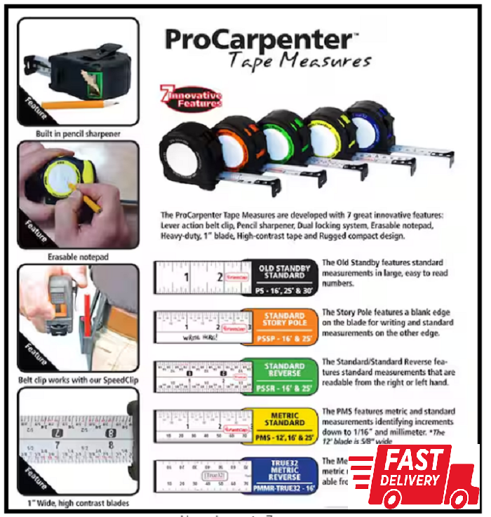 16 Ft. Standard Lefty Righty Tape Measure | eBay