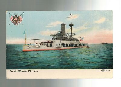 Mint Color Postcard US Navy Monitor USS Puritan at sea | eBay