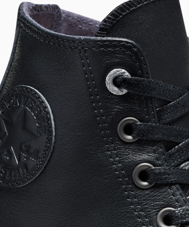 Converse Chuck 70 Leather Zipper Heel Sneakers High Shoes Black A08159C ...