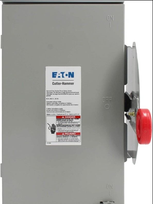 Eaton DT223URHN 100A 240V Double-Throw Safety Switch for sale online | eBay