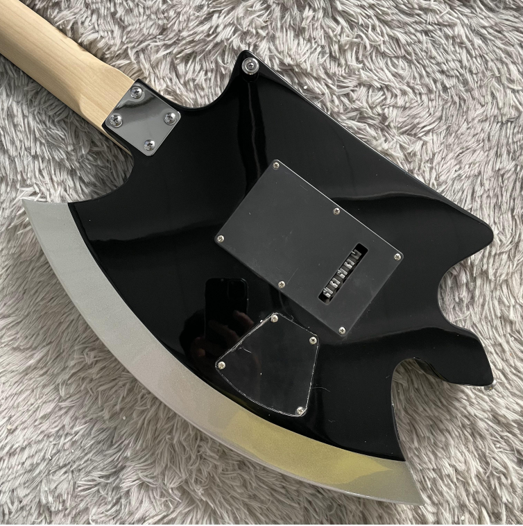 Custom Electric Guitar Axe 6-strings Black FR Bridge H-H Pickups Free ...