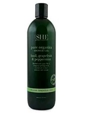 2 OM She Aromatherapy Pure Organics Shower GEL Sandalwood & Lemongrass ...