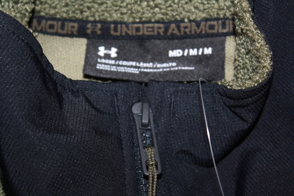 UNDER ARMOUR Men's UA Mission Versatile Full-Zip Vest NWT Black / Green ...