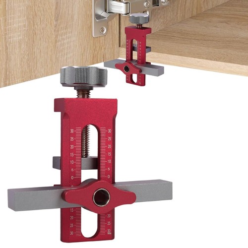 Cabinet Door Mounting Jig 2-in-1, Quick Edge Positioner Adjustable Tool ...