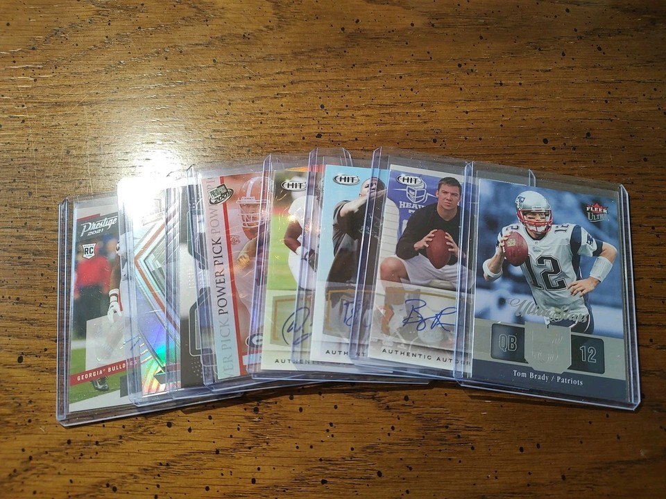 Massive Football Card Collection Lot of 650+ Includes Autos Relics ...