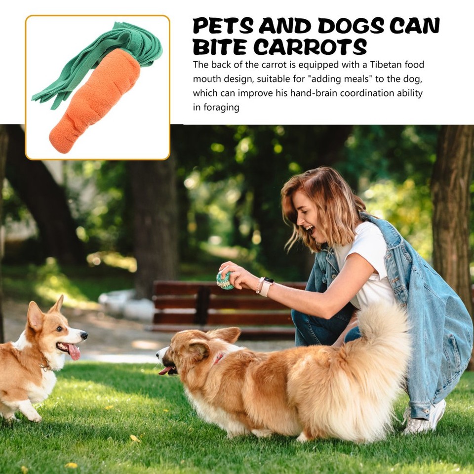 Pet Dog Bite Resistant Toy Cartoon Carrot Pet Toy Cleaning Teeth Dog ...