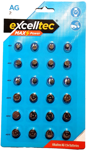 24x Button Cell Watch Battery Coin Button Batteries Assorted AG LR ...