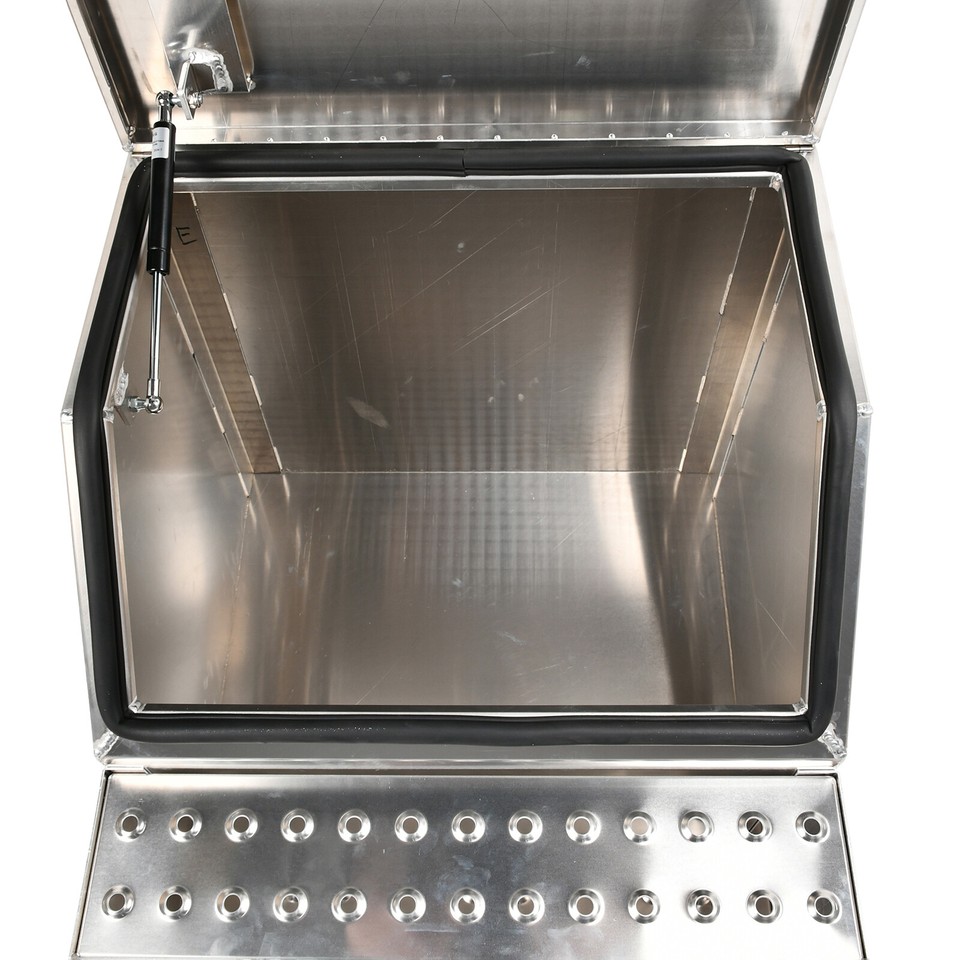 25"x28"x24" Aluminum Side Mount Semi Truck Tool Box Saddle Step Open ...