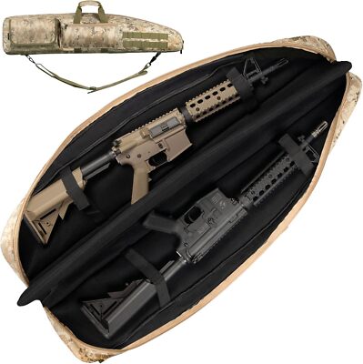 Tactical Double Rifle Bag Gun Range Padded Soft Case 52'' | eBay