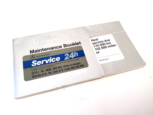 Mercedes W126 W201 W124 W140 R129 Service Book / Maintenance Booklet ...