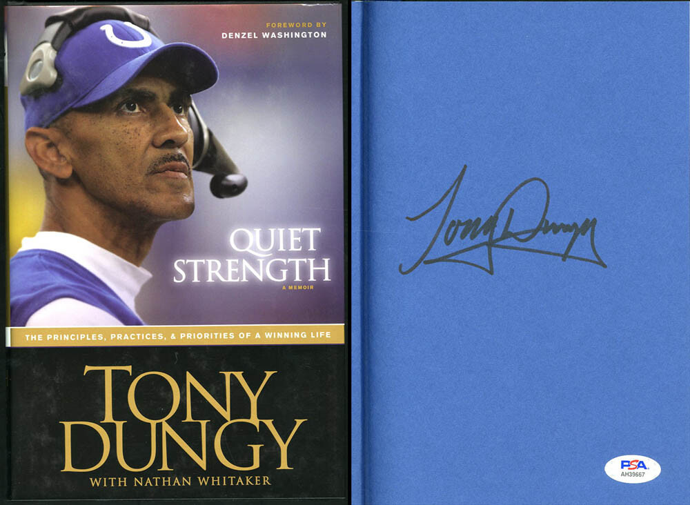 Tony Dungy SIGNED Quiet Strength HC 1st Ed 1st Print Colts PSA/DNA ...