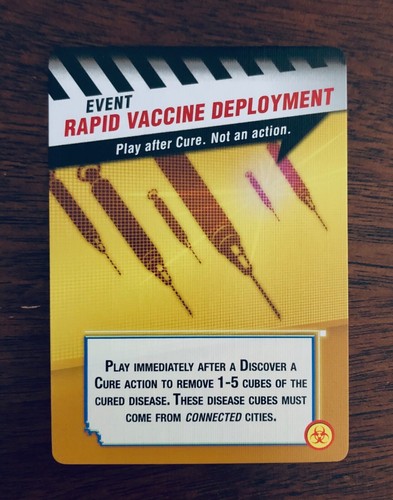Pandemic On The Brink Expansion | Rapid Vaccine Deployment Event Card ...