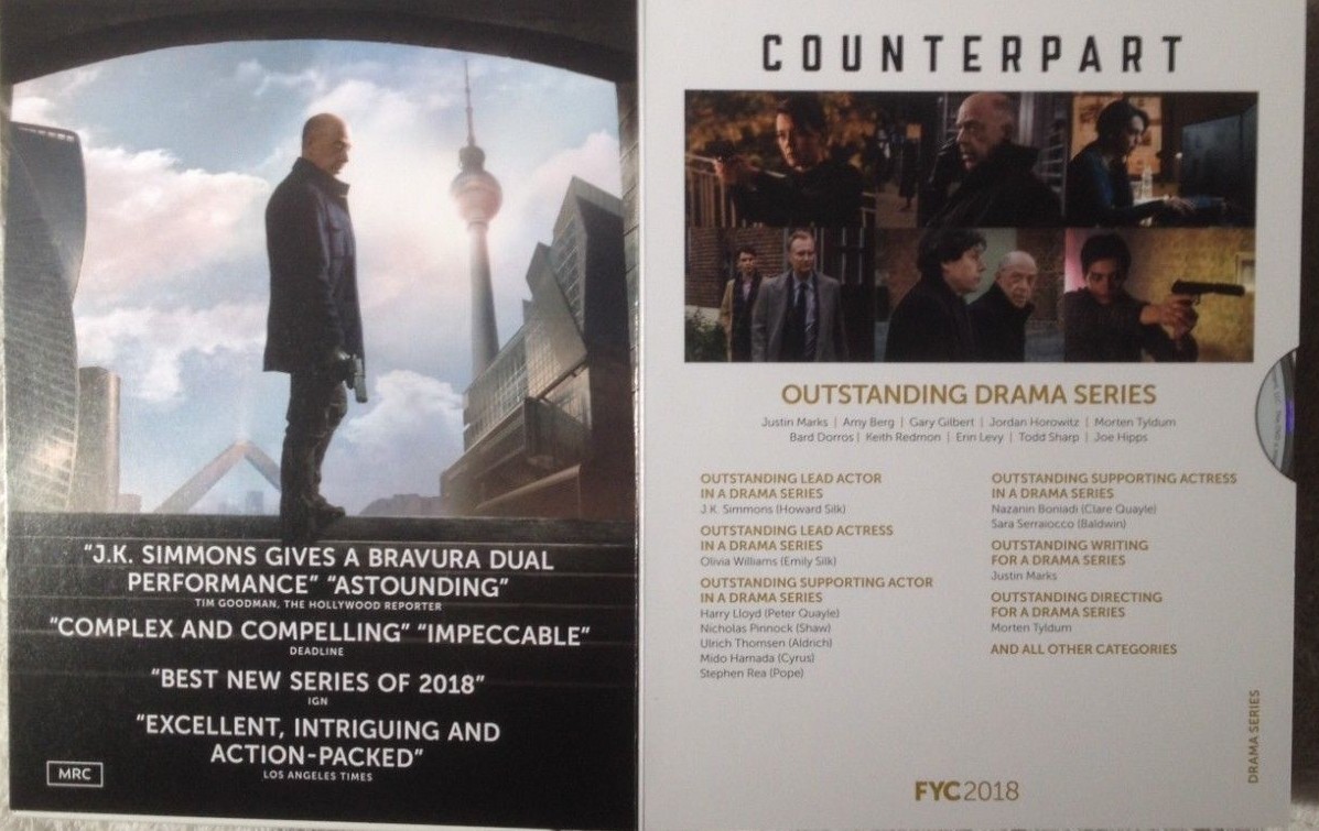 Counterpart, J K Simmons, FYC STARZ EMMY VIEWER DVD 4 Episodes 2018 ...