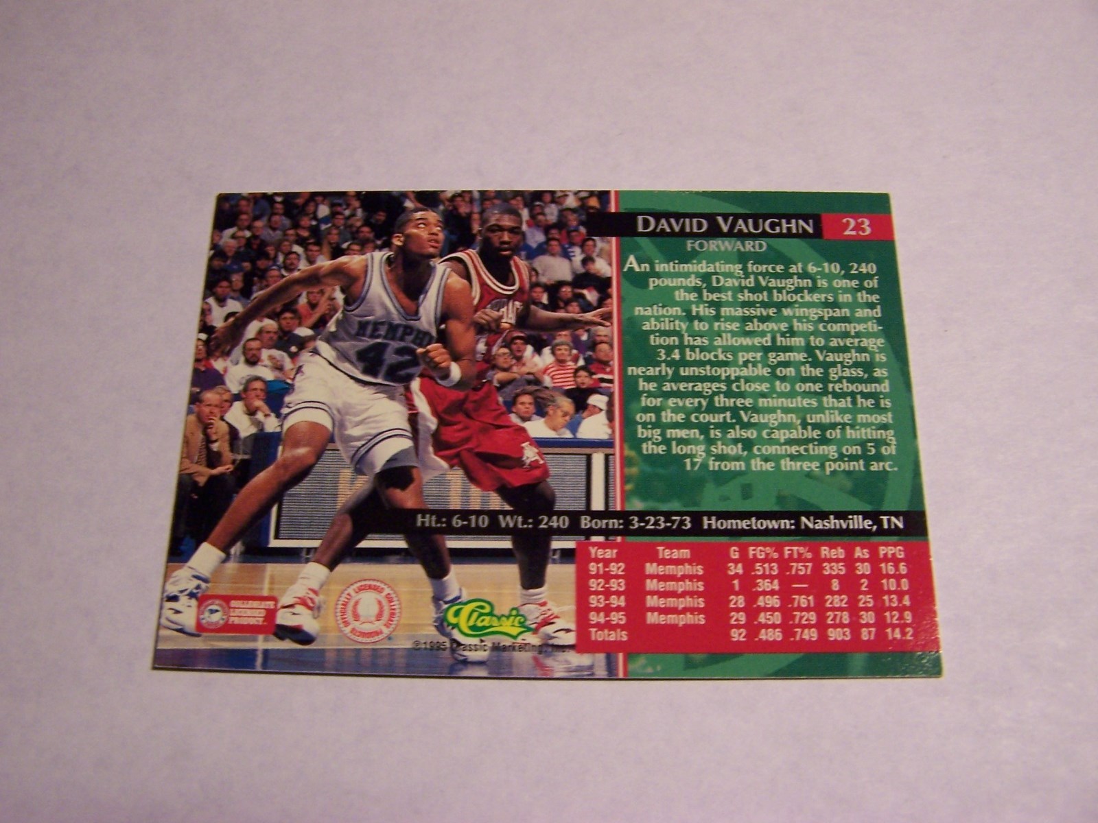 David Vaughn Card # 23 | eBay