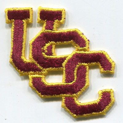 USC TROJANS NCAA COLLEGE 2" INTERLOCKED LETTERS LOGO TEAM PATCH VERSION ...