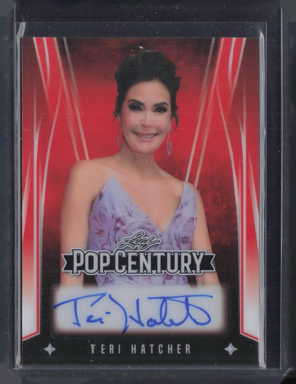 2025 Leaf Pop Century Prismatic Red Teri Hatcher 2/2 Auto Autograph | eBay