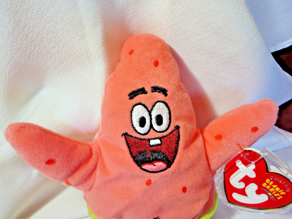 TY ORIGINAL BEANIE BABIES "PATRICK STAR" THE SPONGEBOB SQUAREPANTS ...