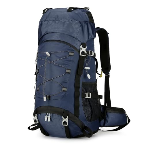 60L Hiking Backpack Men Women, Large Backpacking Backpack Packs, Dark ...