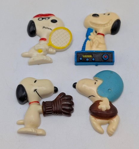 Vintage 50s Snoopy Peanuts Refrigerator Magnet Collection Of 4 Charles ...